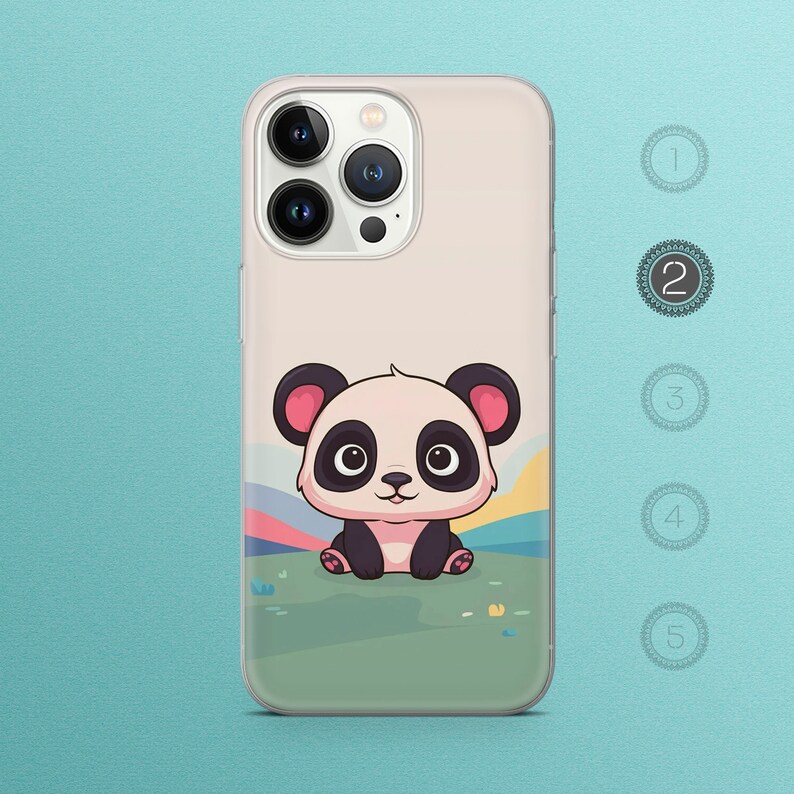 Cute Kawaii Panda Phone Case Lovely Cover Fit for iPhone 15 Promax ...