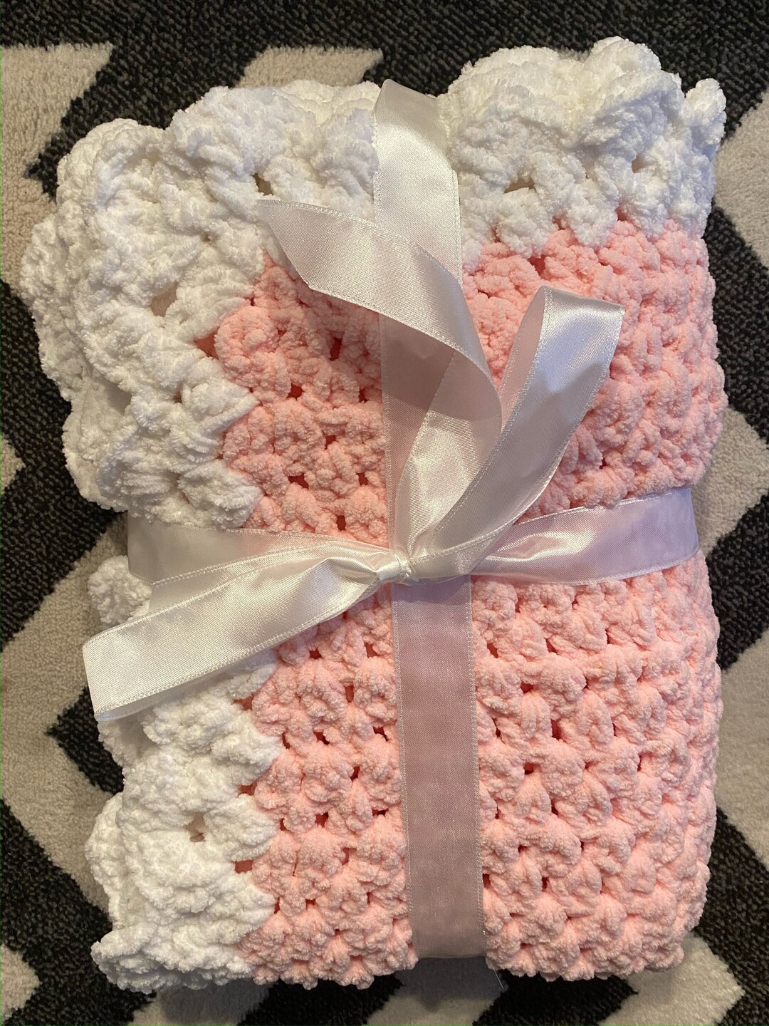 Crochet Fluffy Baby Blanket - Etsy