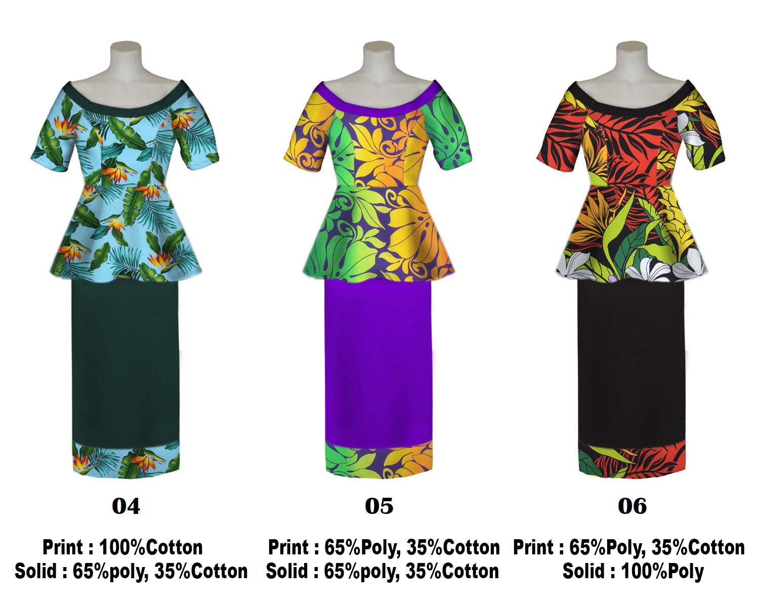 Off the Shoulder Peplum Puletasi With Elastic Skirts - Etsy