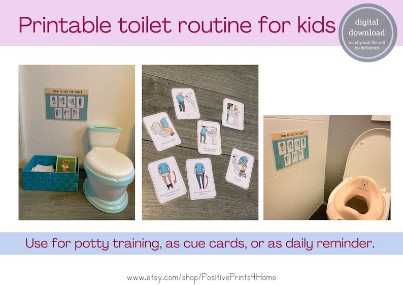 Pottie Training Girls Kids Printable Potty Train Step-by-step Pdf - Etsy
