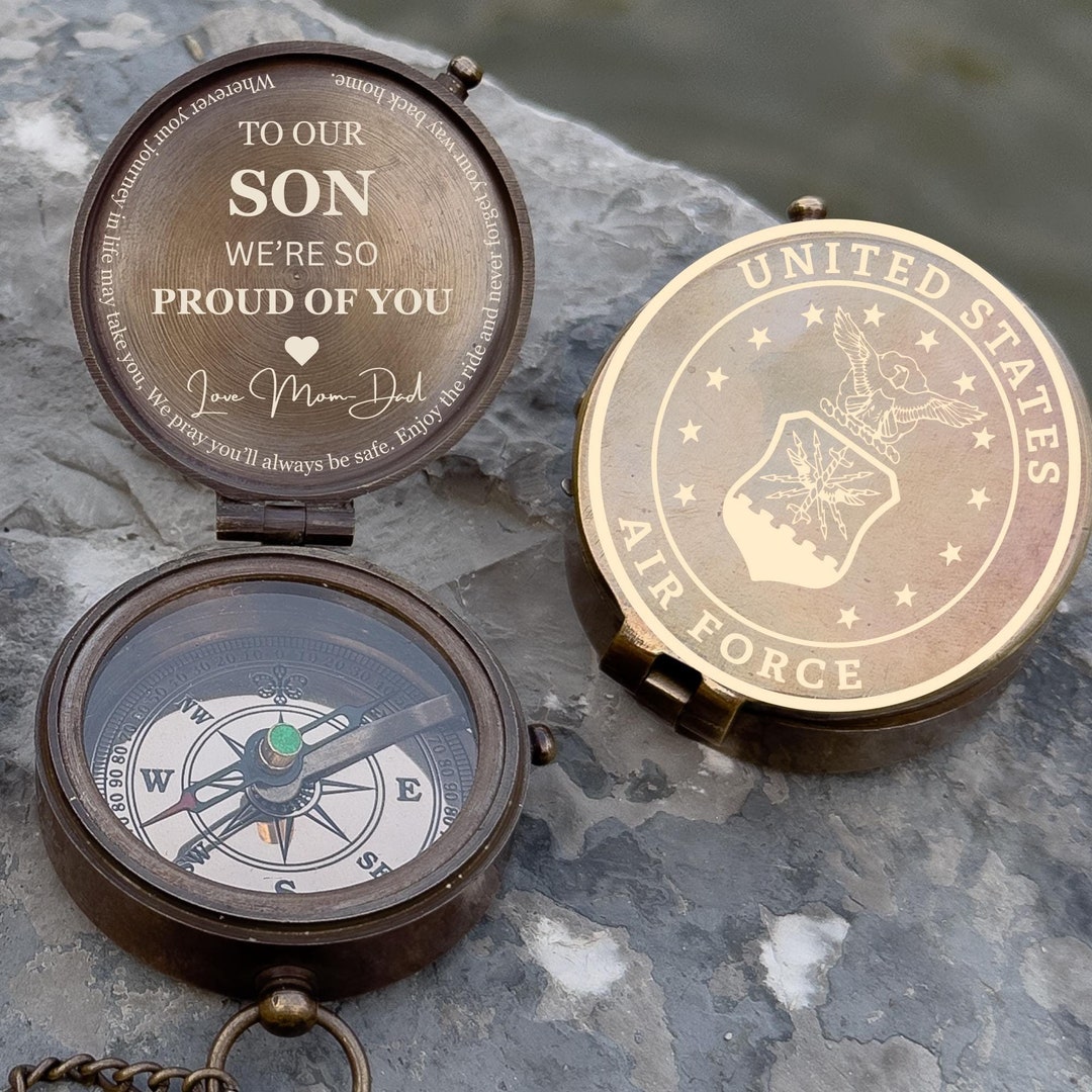 United States Air Force Gift, Custom Compass, Air Force Retirement Gift ...