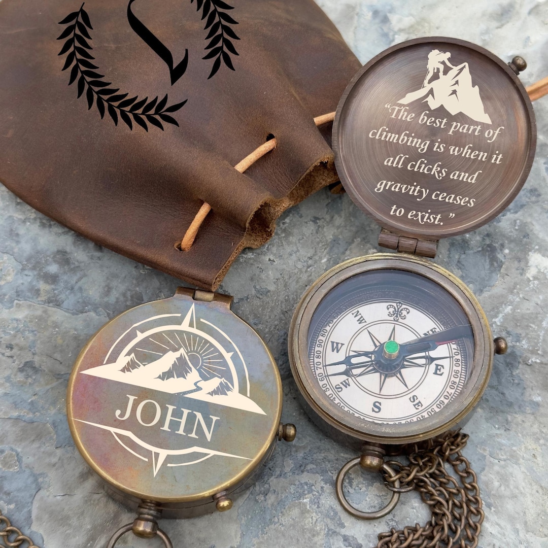 Rock Climbing, Rock Climbing Compass, the Rock Climber Gift, Outdoor ...