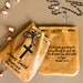 Personalized Leather Rosary Pouch, the Memorare Prayer, Catholic Gifts ...