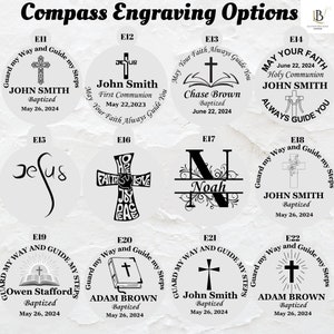 Baptism Compass, May Your Faith Always Guide You, Keepsake for Godson ...