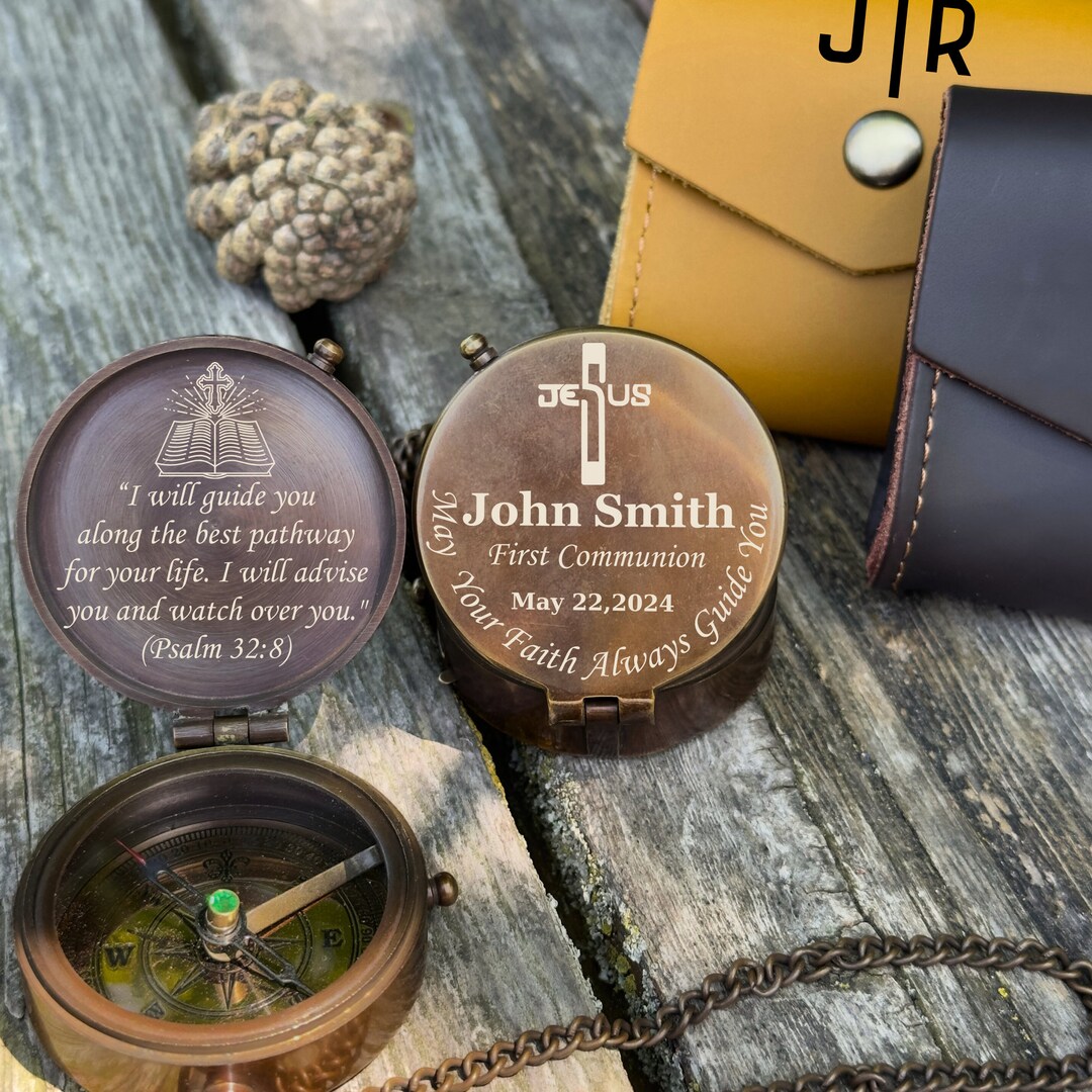 Personalized Compass, Baptism Gift, Compass, Holy Communion Gift ...