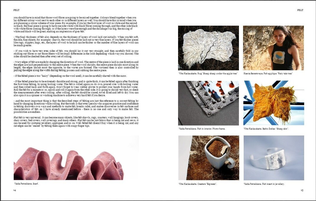 FELT (veltinis) Book by Vilte Kazlauskaite in Pdf File - Etsy