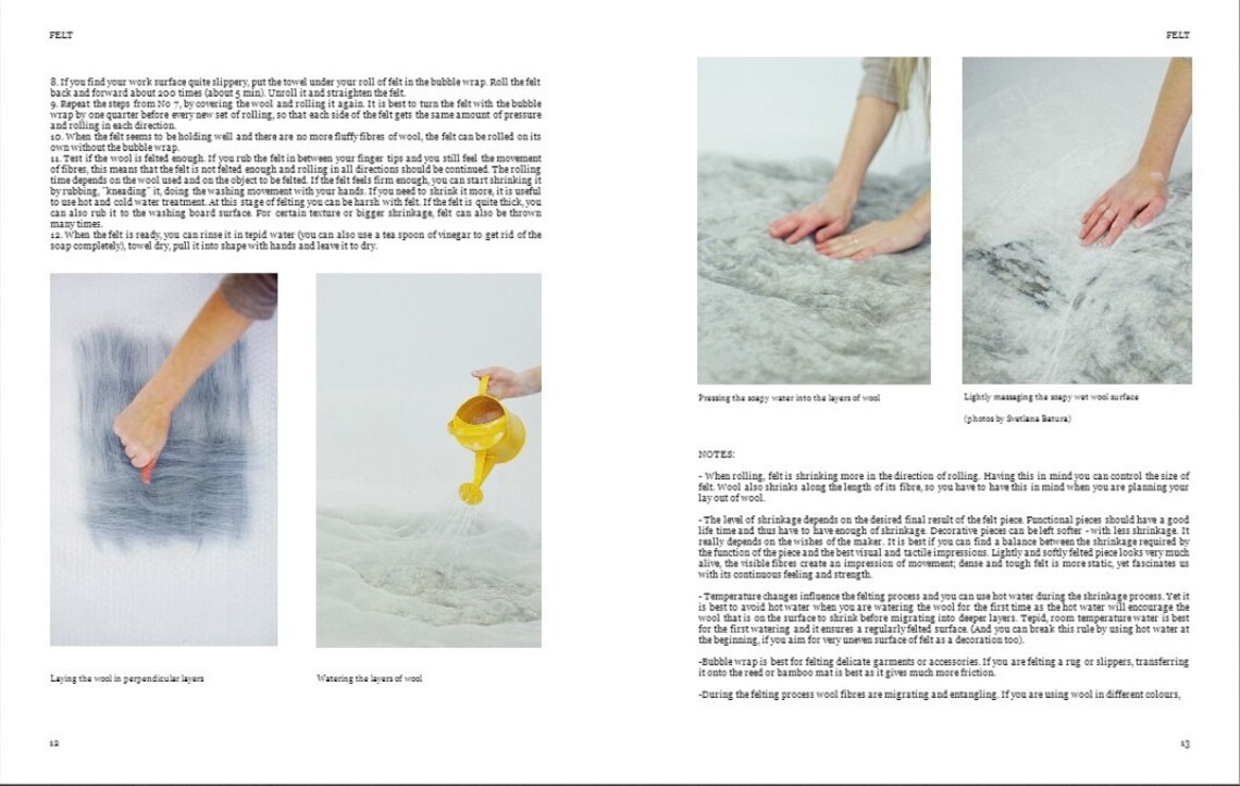 FELT (veltinis) Book by Vilte Kazlauskaite in Pdf File - Etsy