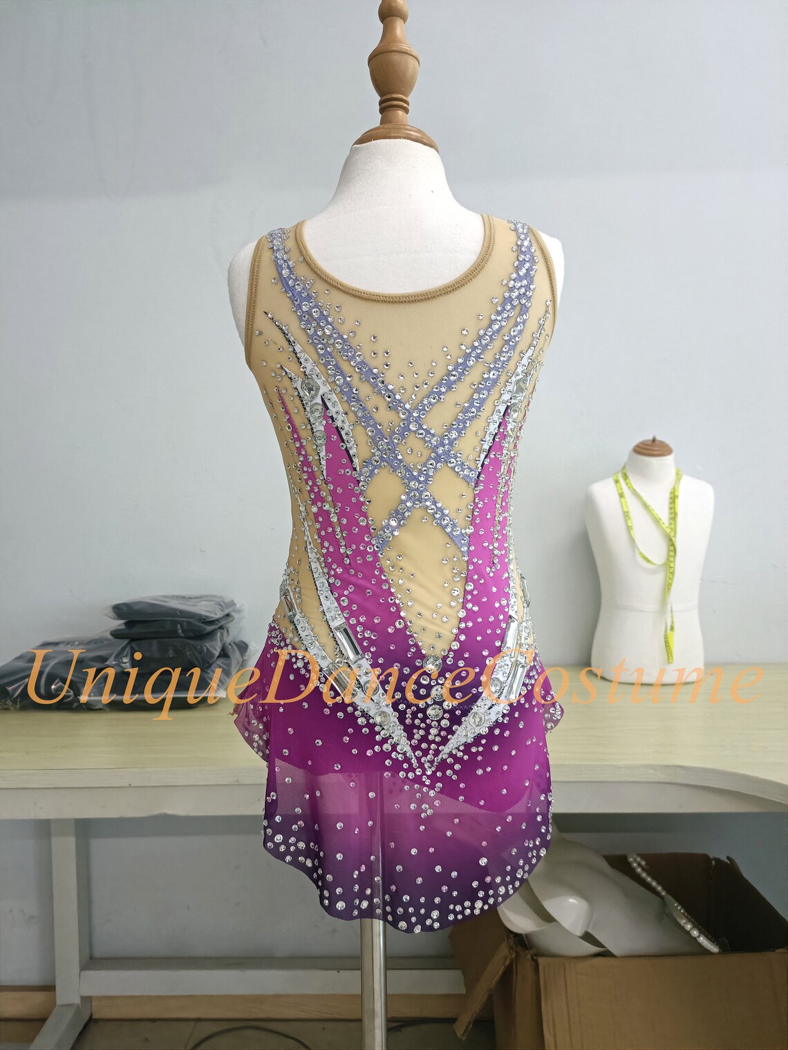 Customize Rhythmic Gymnastics Leotards Girls Women Strechy Spandex ...