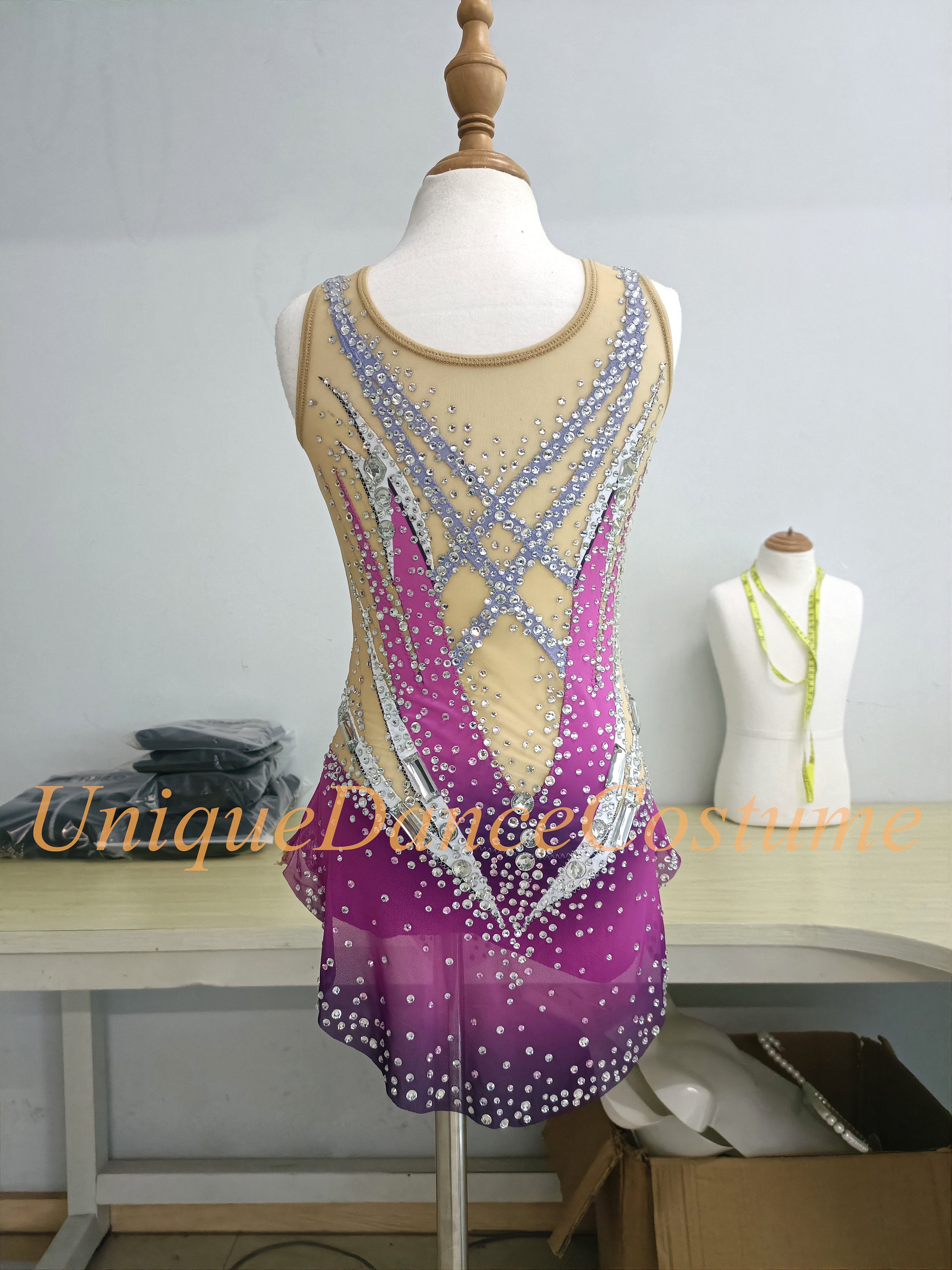 Customize Rhythmic Gymnastics Leotards Girls Women Strechy Spandex ...