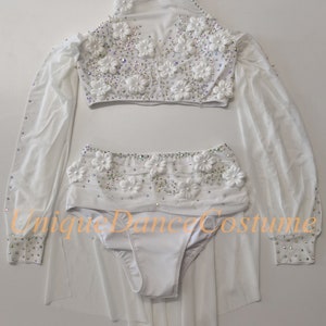 Customizable Lyrical Dance Costume: Elegant White Ballet Dress - Etsy