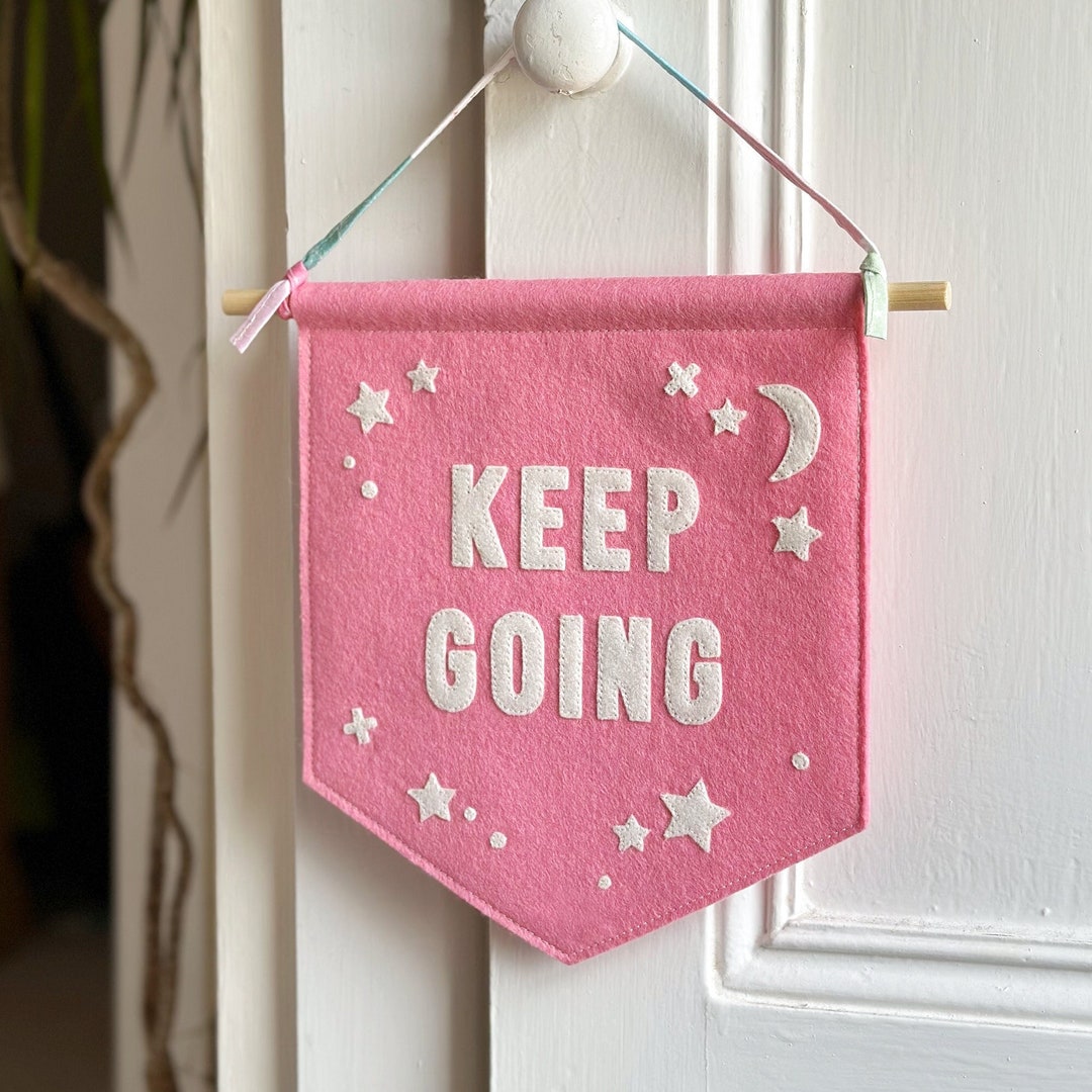 Keep Going Positivity Banner Craft Kit, Positive Message Sewing Kit ...