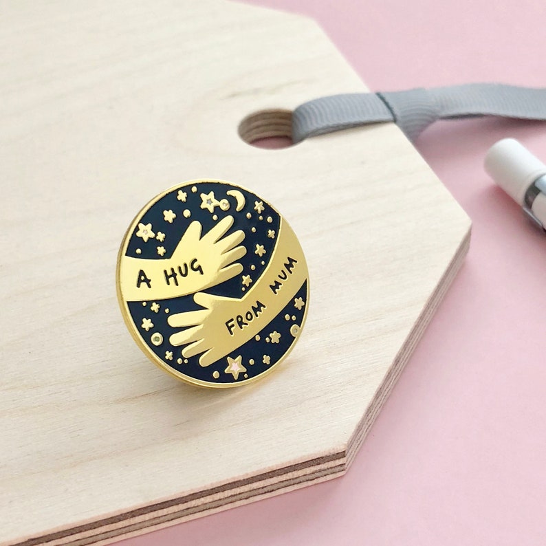 SECONDS / A Hug From Mum Enamel Lapel Pin - Etsy