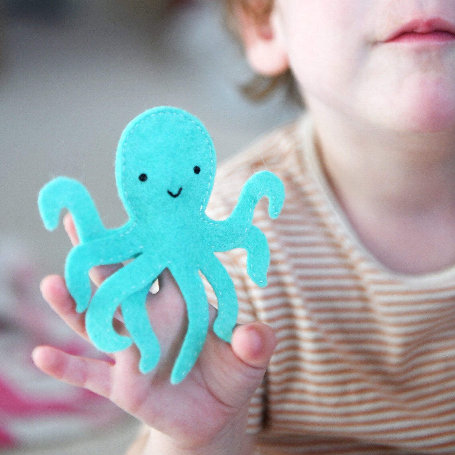 Octopus Finger Puppet Craft Kit - Plastic Free Children's Sewing Kit ...