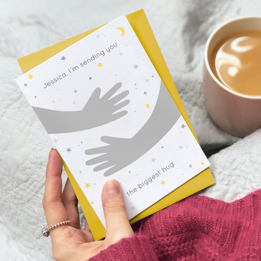 Personalised Sending You A Hug Card - Etsy