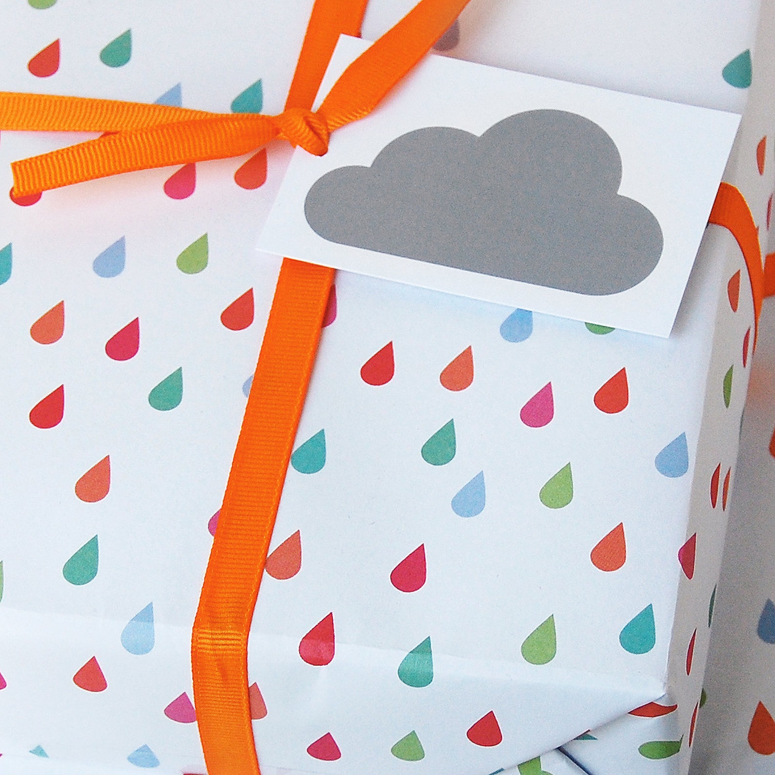 Raindrop Wrapping Paper Set - Etsy