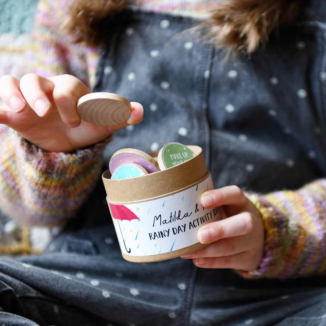 Personalised Rainy Day Activity Idea Tokens - Creative Activity Kit for ...