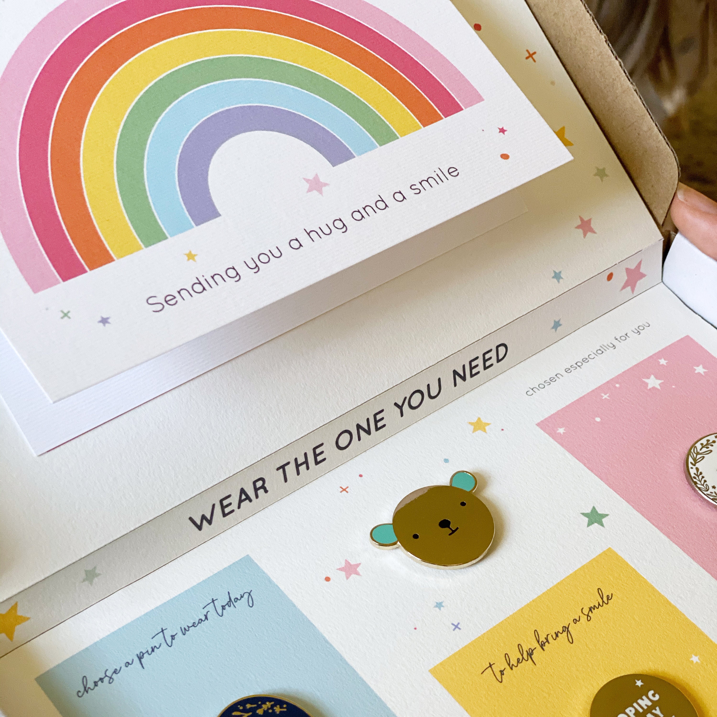 A Letterbox of Positive Pin Badges for Mother's Day - Etsy UK