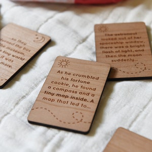 Story Starter Ideas Wooden Card Set, Luxury Handmade Bedtime Story ...