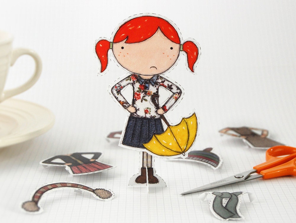 Clara Winter Outfits Paper Doll Greeting Card - Etsy