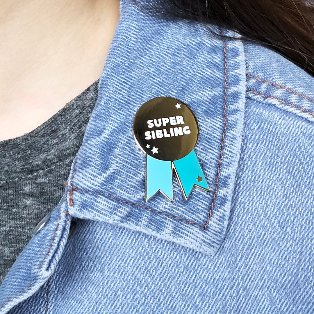 Super Sibling Medal Enamel Pin Badge - Etsy