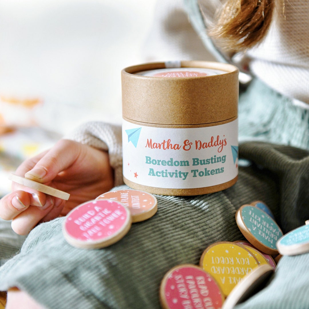 Personalised Boredom Activity Idea Tokens - Creative Gift for Young ...