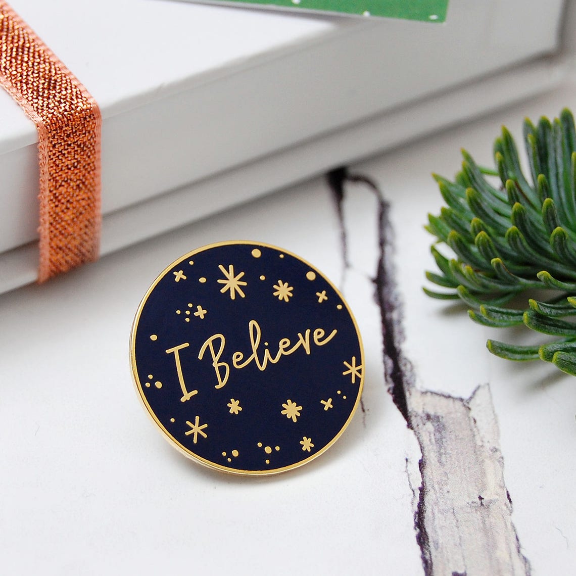 Personalised I Believe in You Enamel Pin Card - Etsy