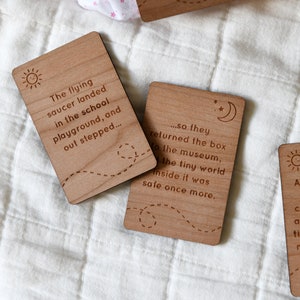 Story Starter Ideas Wooden Card Set, Luxury Handmade Bedtime Story ...