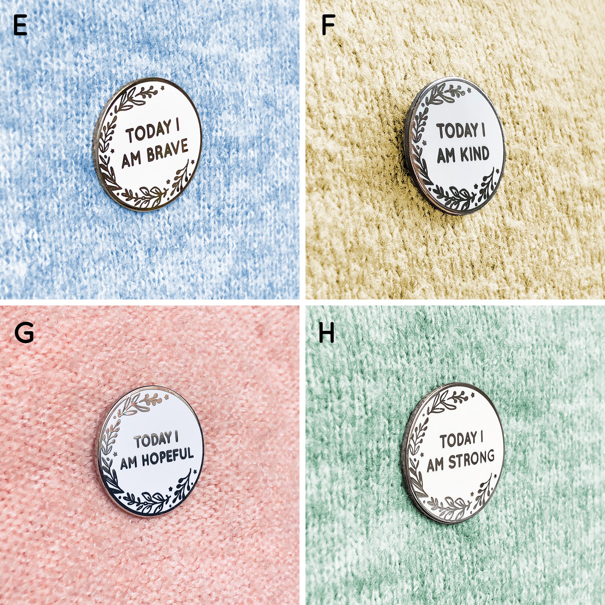 A Letterbox of Positive Pin Badges for Mother's Day - Etsy UK