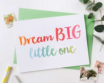Dream Big Baby Card | Etsy