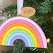 Pastel Rainbow Enamel Christmas Tree Decoration - Etsy