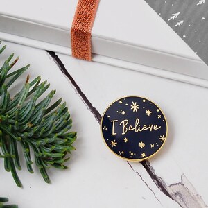 I Believe Enamel Lapel Pin and Patch Christmas Pin Set - Christmas Eve ...