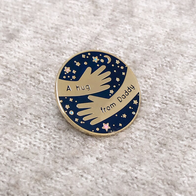 Personalised Hugs From A Distance Pin Badge Card | Etsy