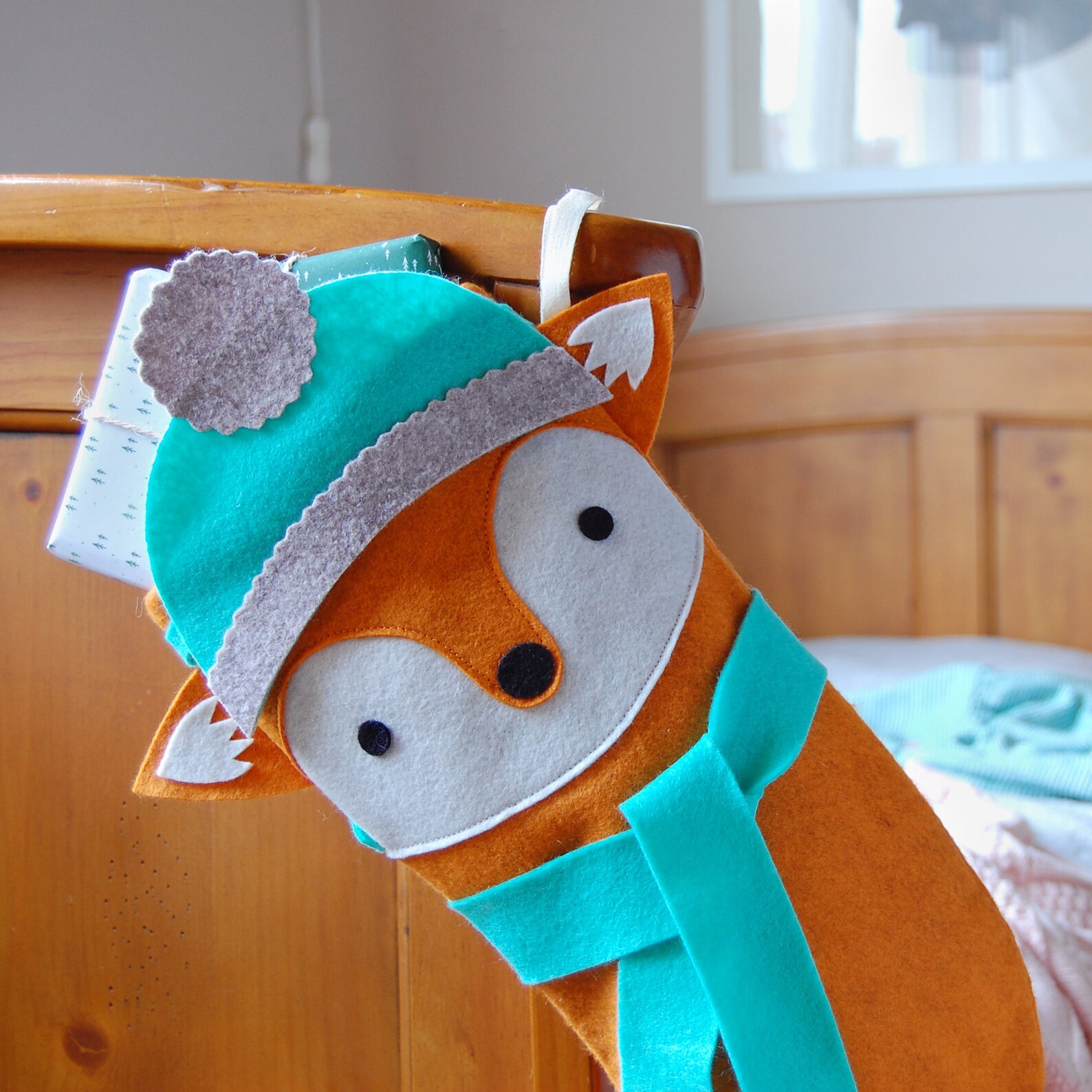 Felt Dress up Fox Christmas Stocking | Etsy