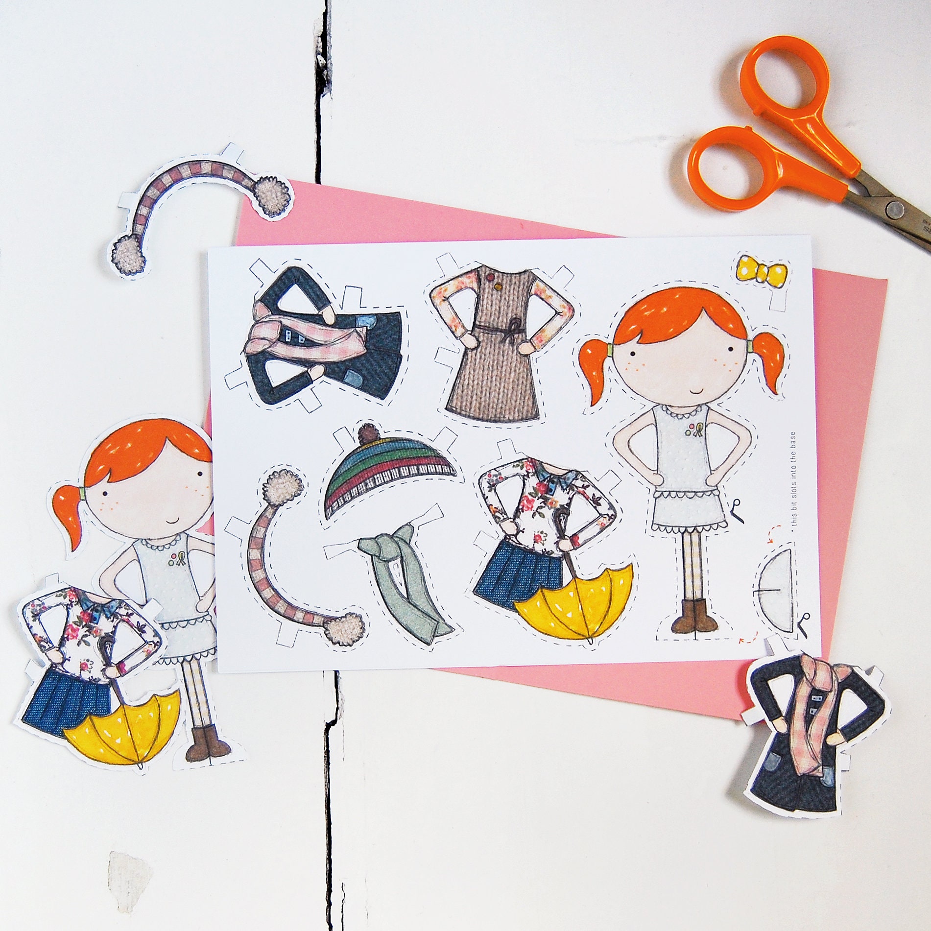 Clara Winter Outfits Paper Doll Greeting Card - Etsy