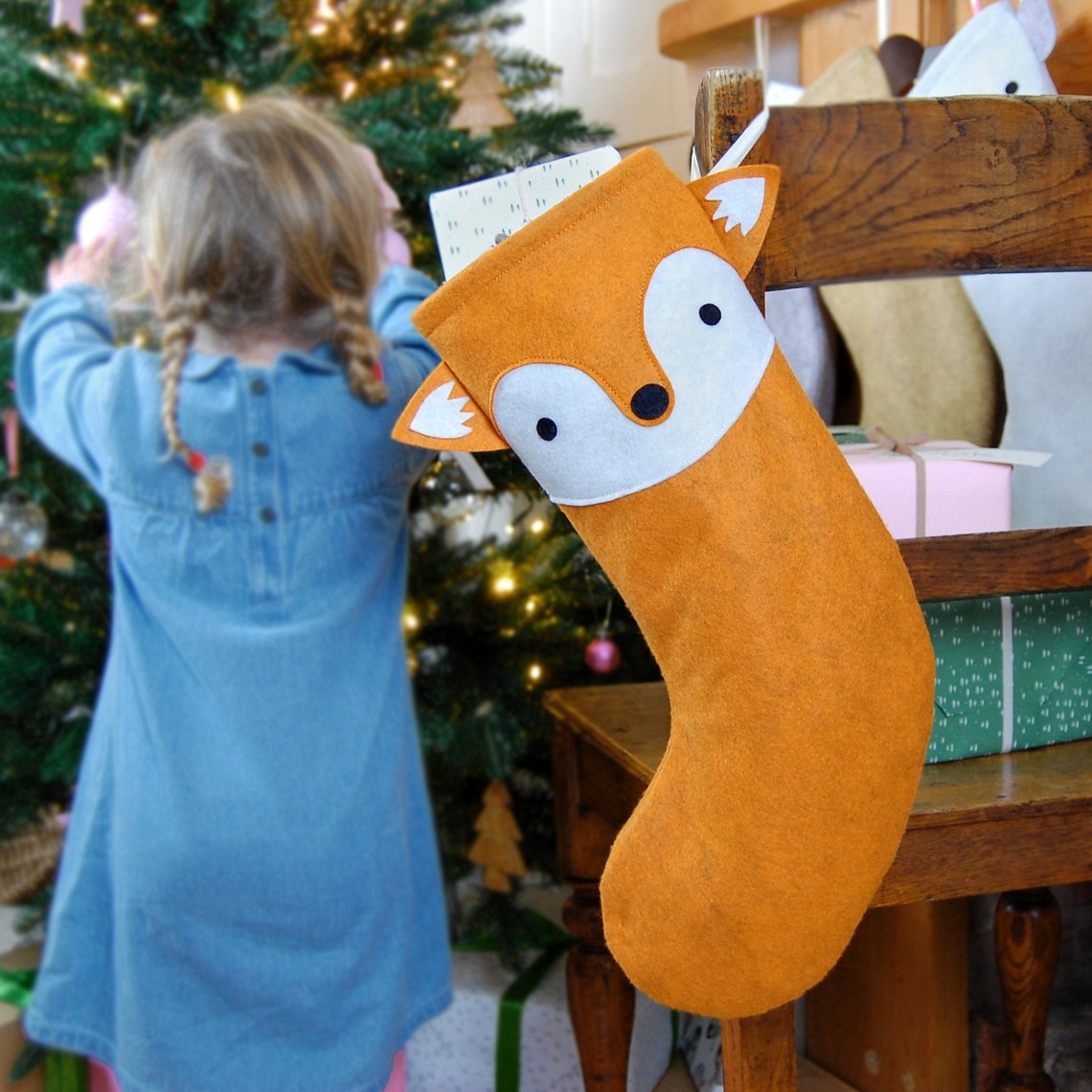 Felt Dress up Fox Christmas Stocking - Etsy