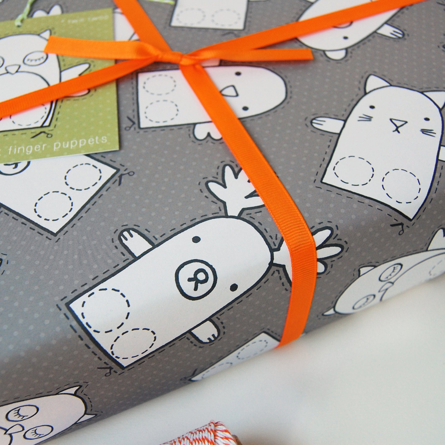 Interactive Finger Puppet Wrapping Paper Set - Etsy