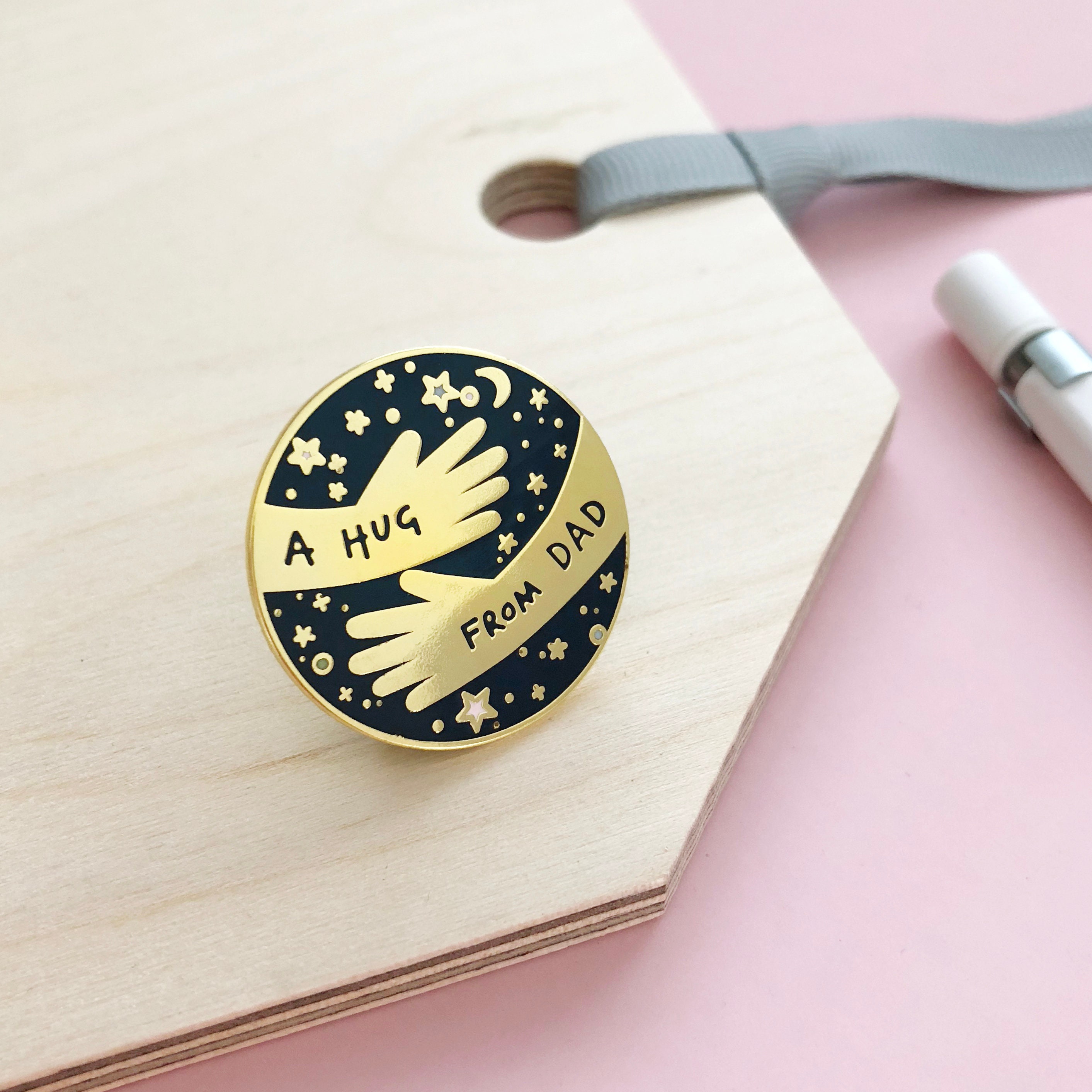 Back to School 'A Hug From' Pin Badge Card | Etsy