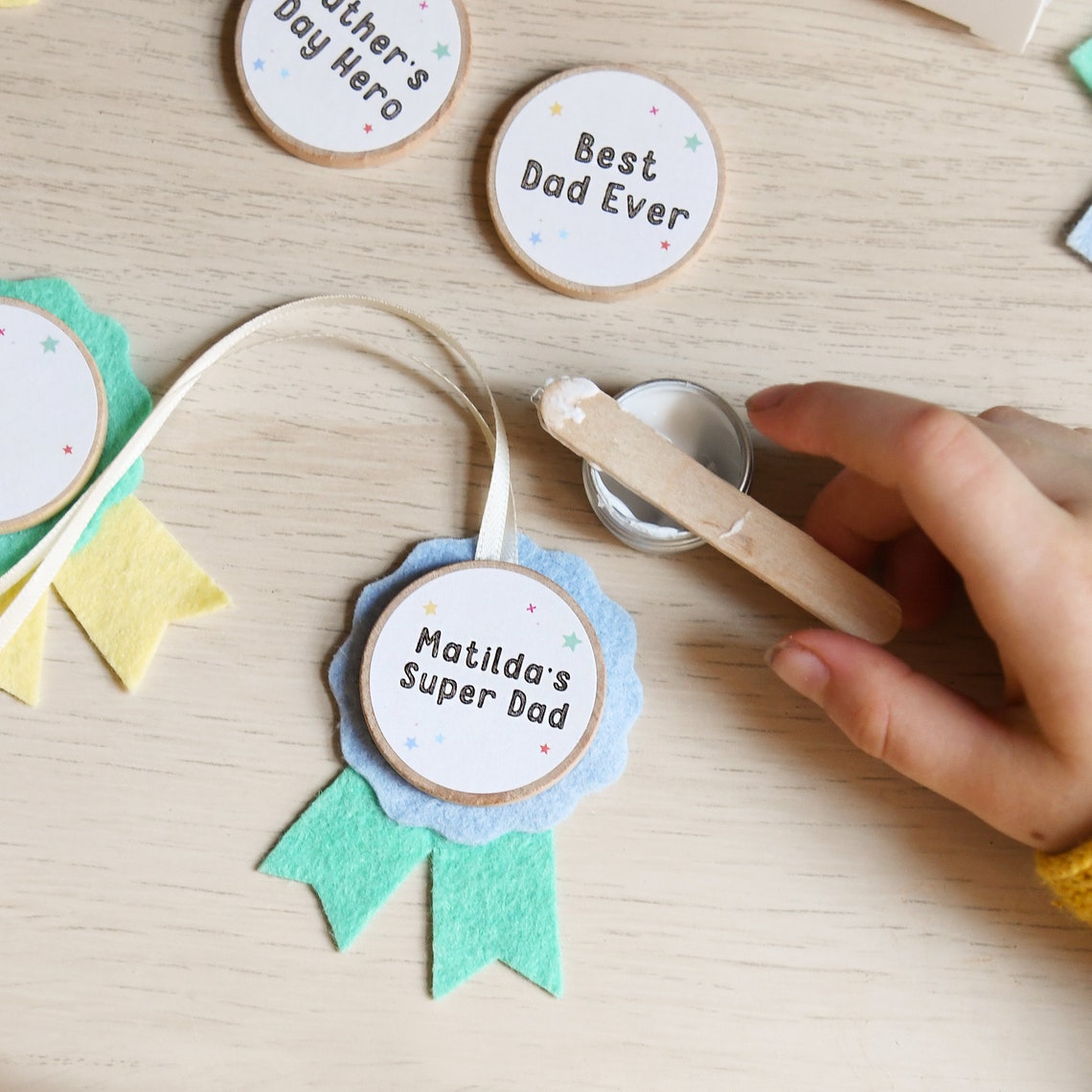 Personalised Father's Day Award Medals Craft Kit - Etsy