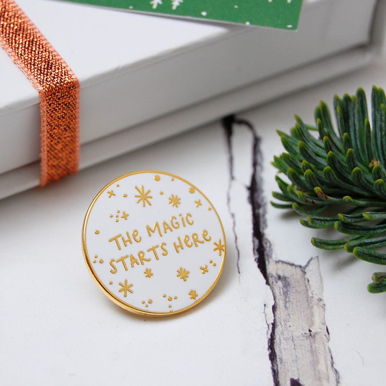 The Magic Starts Here Enamel Pin Badge | Etsy