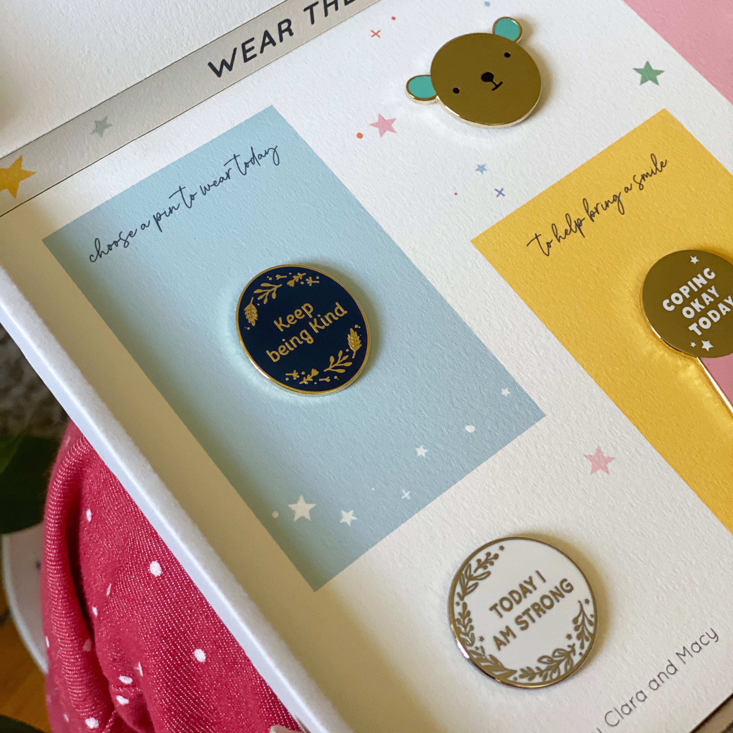 A Letterbox of Positive Pin Badges for Mother's Day - Etsy UK