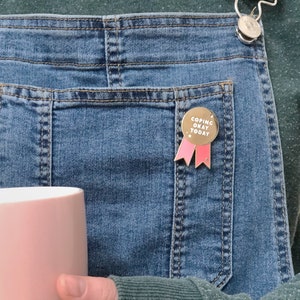 A Letterbox of Positive Pin Badges for Mother's Day - Etsy