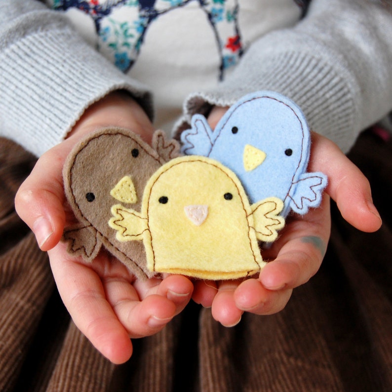Plastic Free Felt Bird Finger Puppets Craft Kit for Children - Etsy