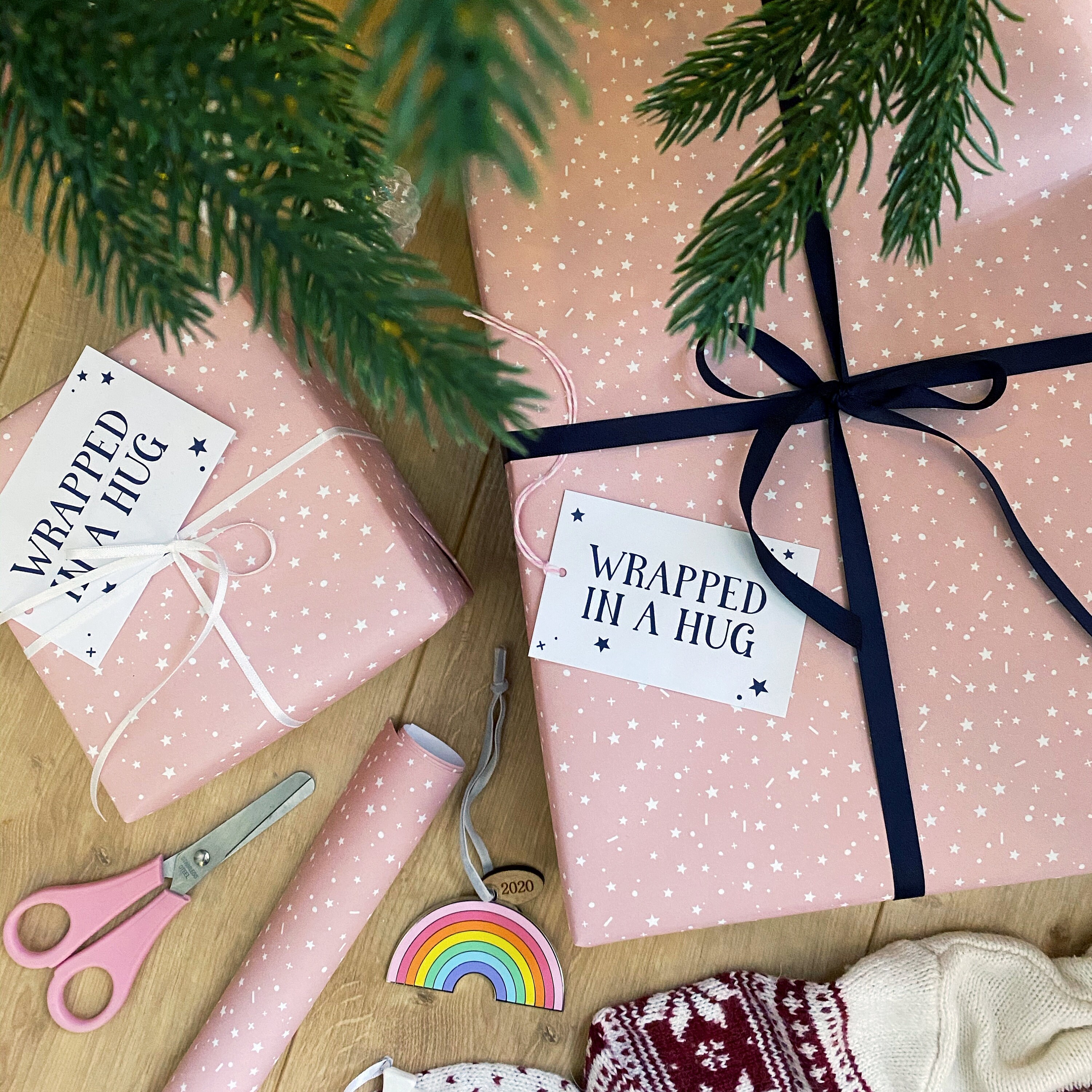 Wrapped in A Hug Recyclable Wrapping Paper Set Eco Friendly - Etsy