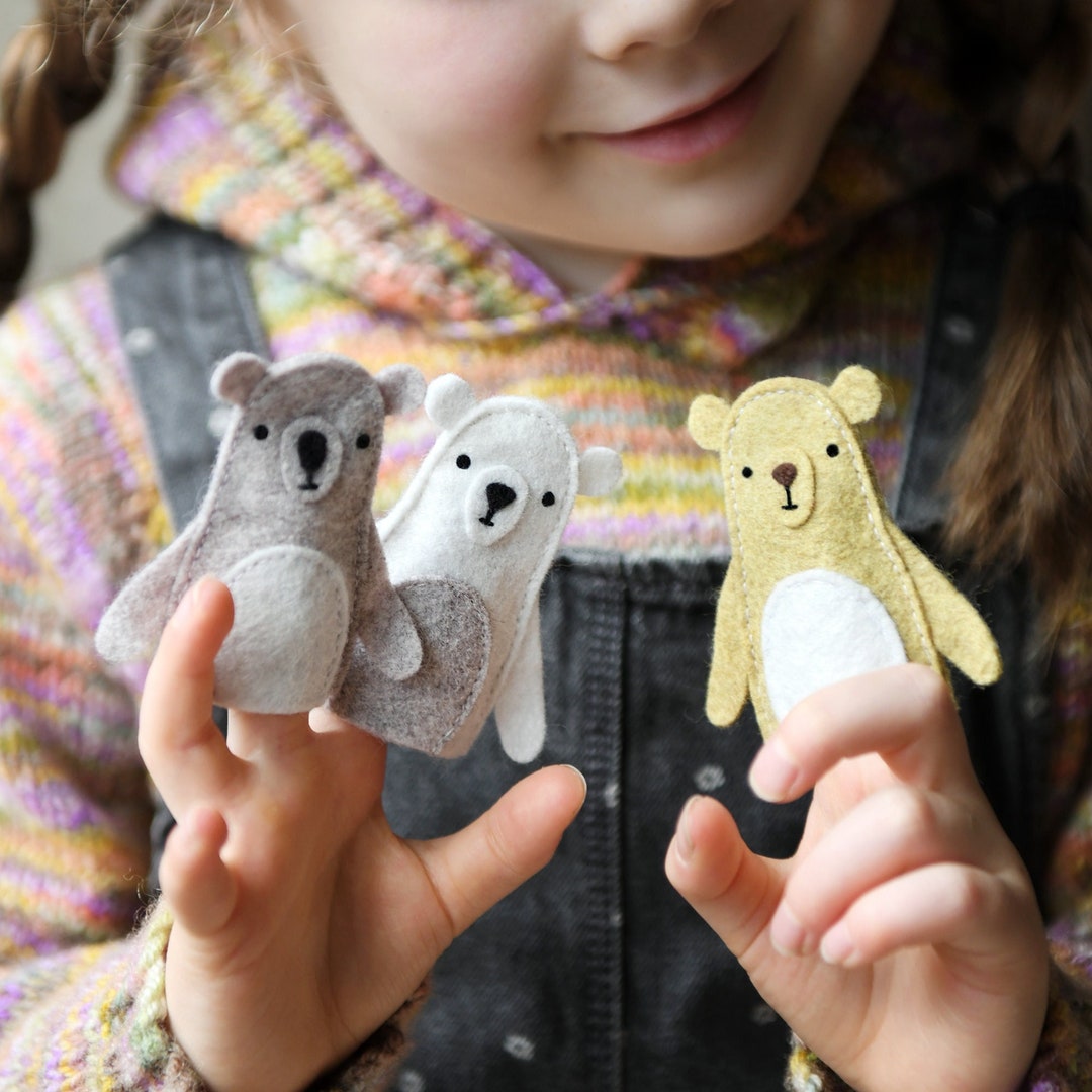 Make Your Own Bear Finger Puppets Craft Kit Children's Sewing Kit - Etsy