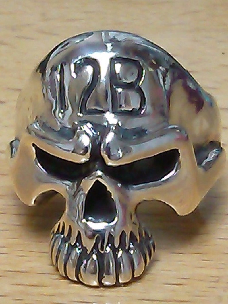 12 Bravo US Army Combat Engineer Skull Ring - Etsy