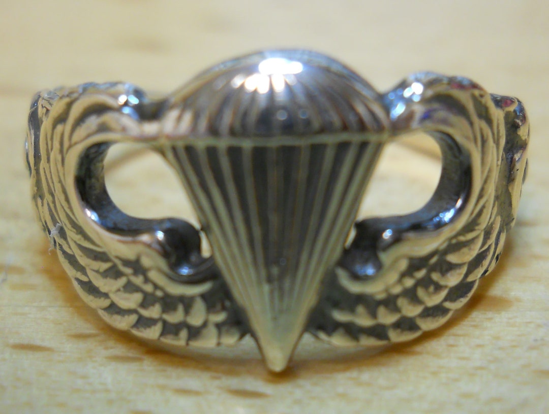 Womens Basic Airborne Parachutist Badge Jump Wing Ring - Etsy