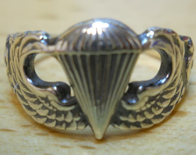Womens Basic Airborne Parachutist Badge Jump Wing Ring - Etsy