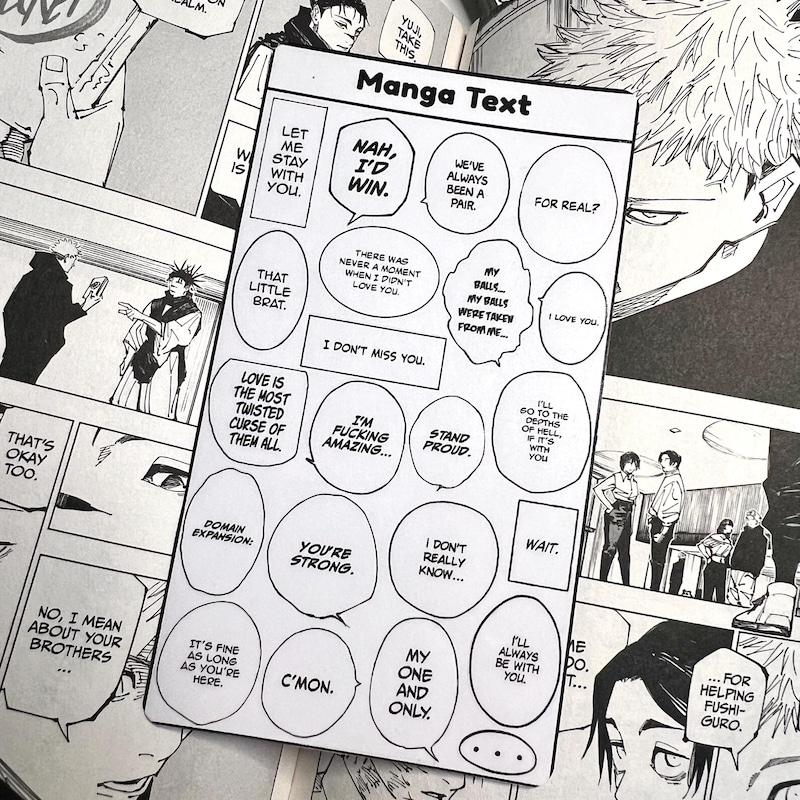 Anime Sayings Sticker Sheet - Etsy