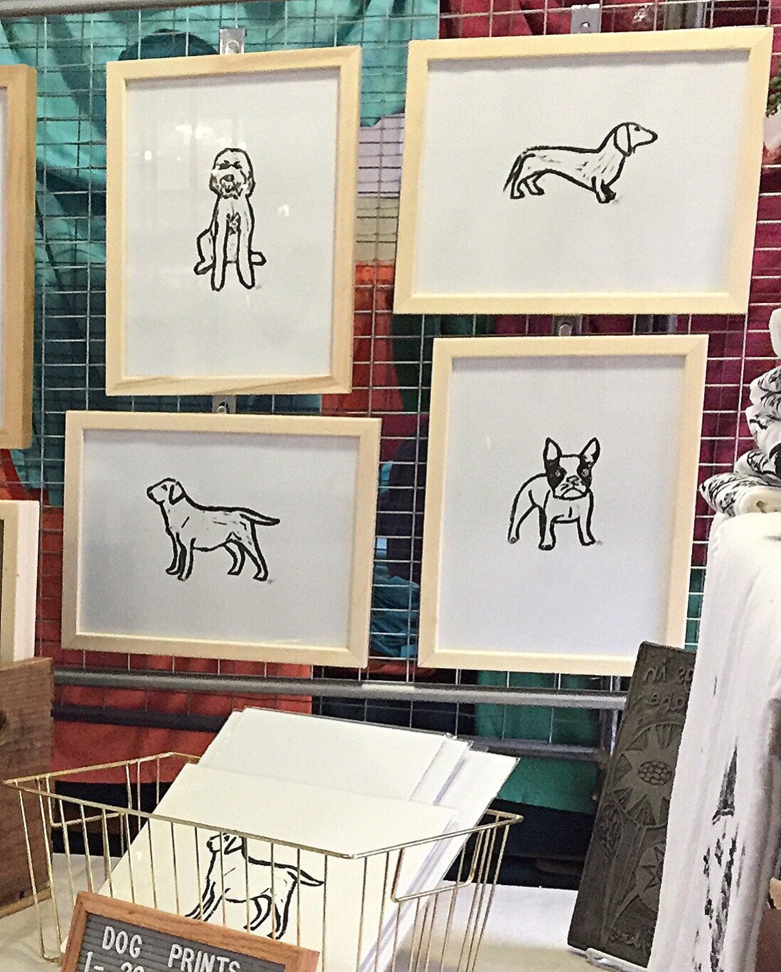 Golden Retriever Dog Breed Linoleum Block Print 9x12 | Etsy