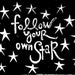 Follow Your Own Star - Linoleum Block Print - 9" X 12" Wall Art - Etsy